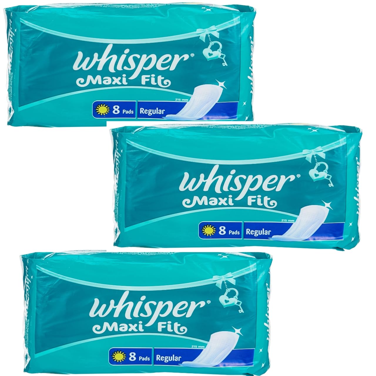 Buy Whisper maxi fit Regular 8+8+8 pad pack of 3 Online at Low Prices ...
