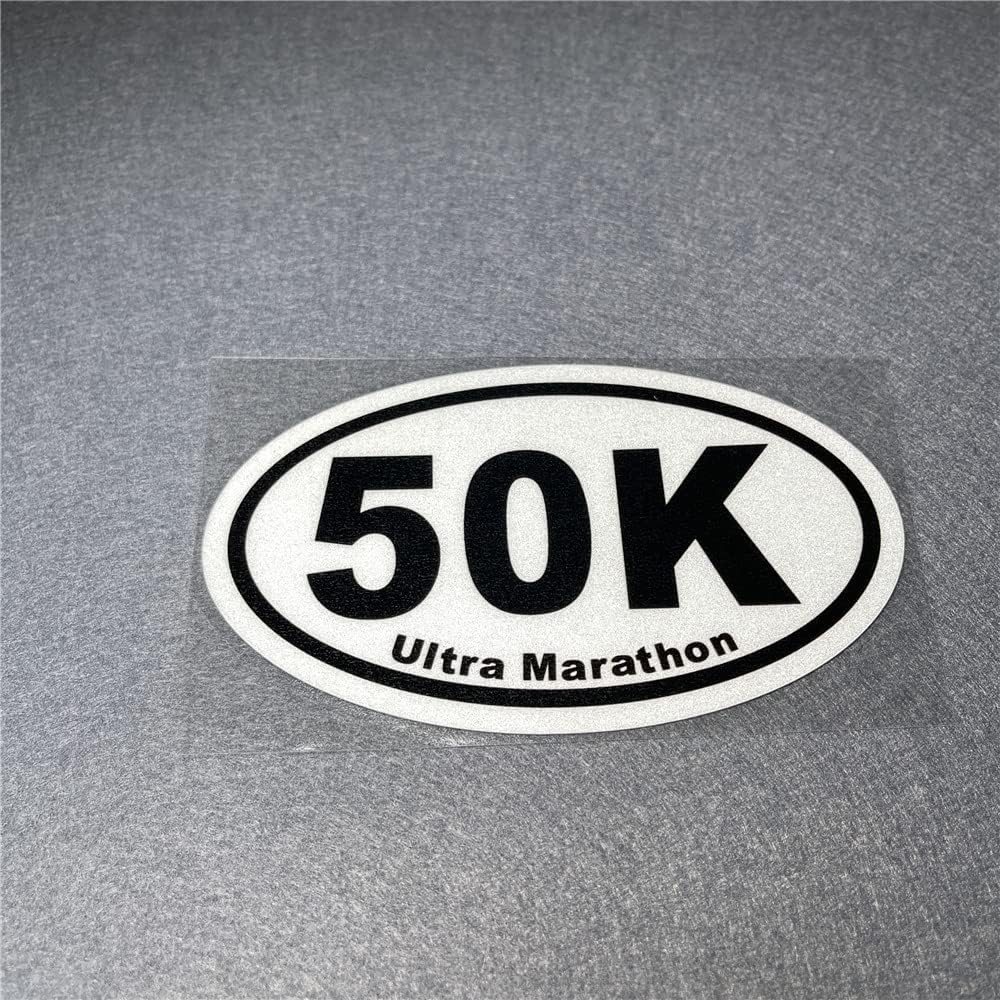 Amazon.com - DXYMOO 2PCS Car Stickers for 50K Ultra Marathon Oval Vinyl ...