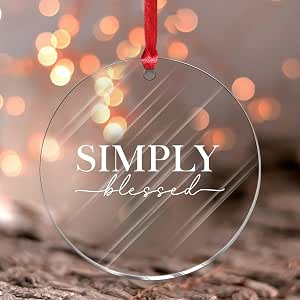 Amazon.com: Stained Acrylic Window Hanging Simply Blessed Hanging ...