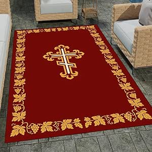Amazon.com: Personalized Faith Cross Rug – Christian Prayer Carpet ...
