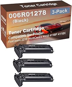 Amazon.com: 3-Pack Compatible High Yield FaxCentre 2218 WorkCentre 4118 ...