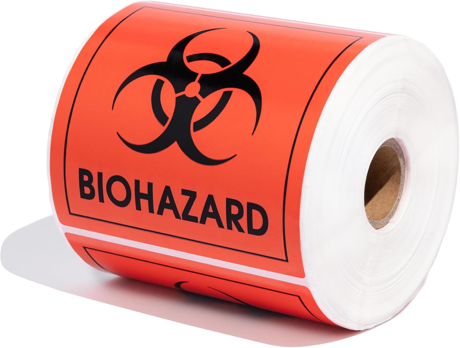 Amazon.com : Aegis Adhesives - 4" X 4" Red Biohazard Labels - Shipping ...