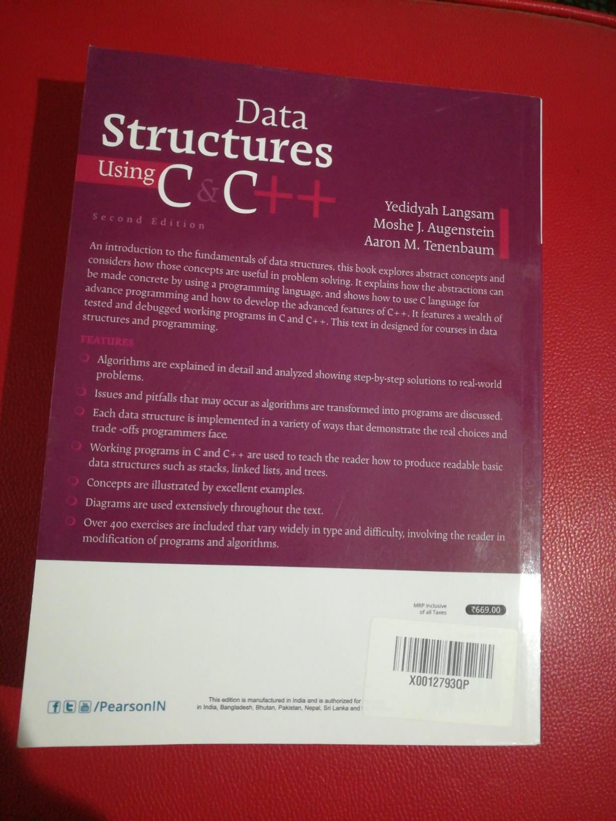Data Structures Using C And C 2e Langsam Augenstein Tenenbaum Books