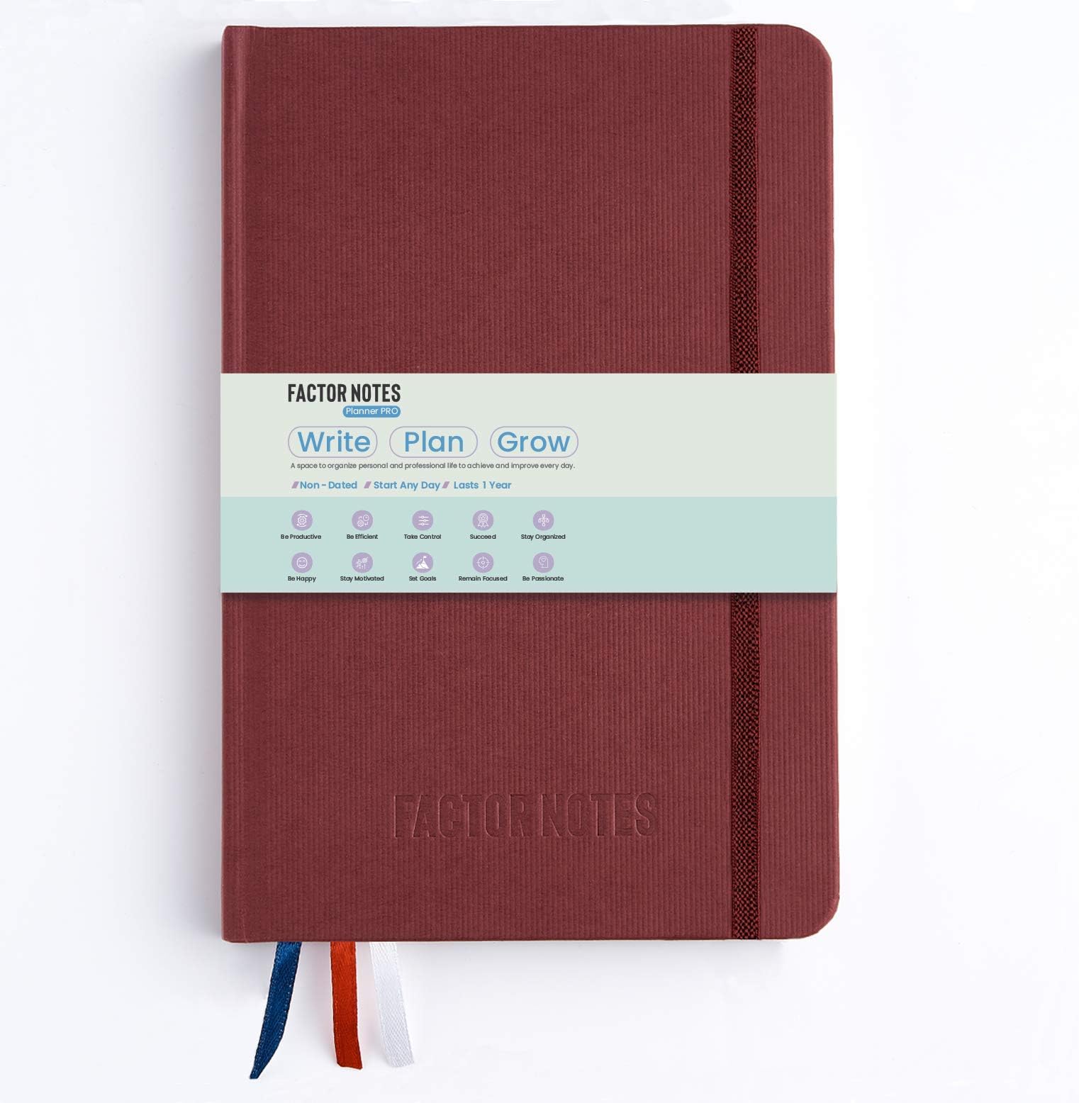 Factor Notes Undated Daily Planner: Hardbound | 12 Months (Dear ...