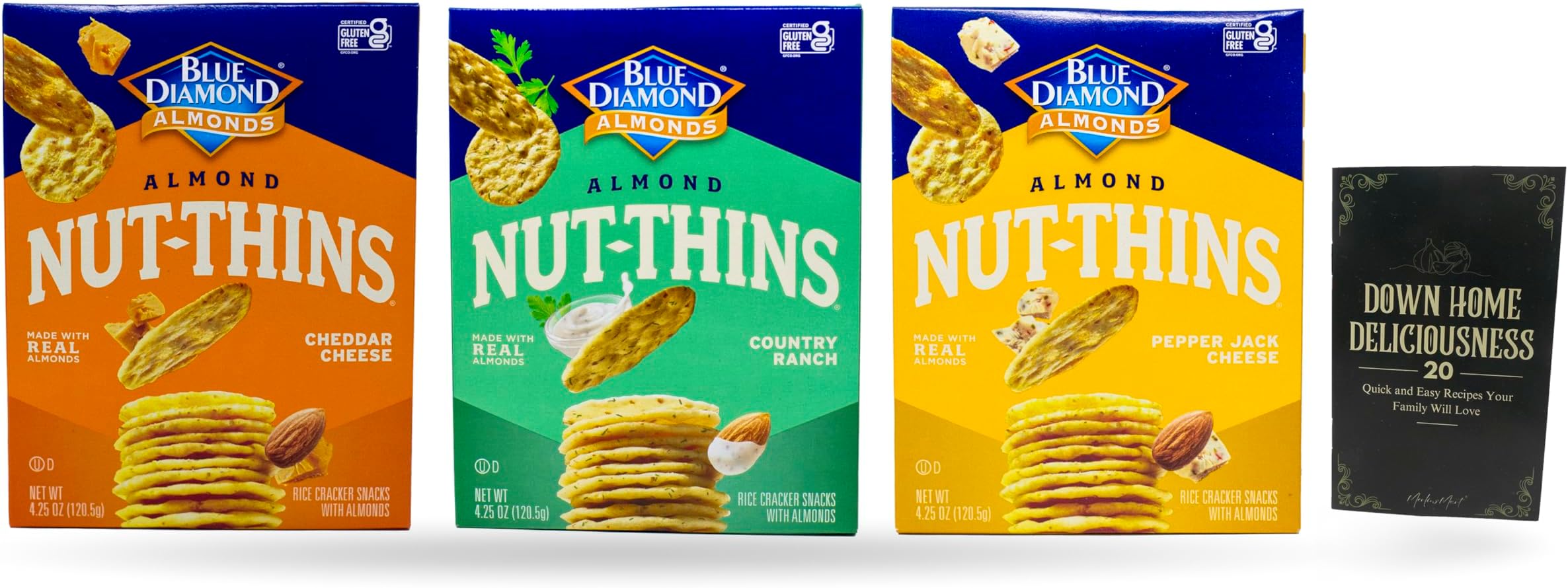 Amazon.com: Blue Diamond Almond Nut Thins Cracker Crisps, Country Ranch ...