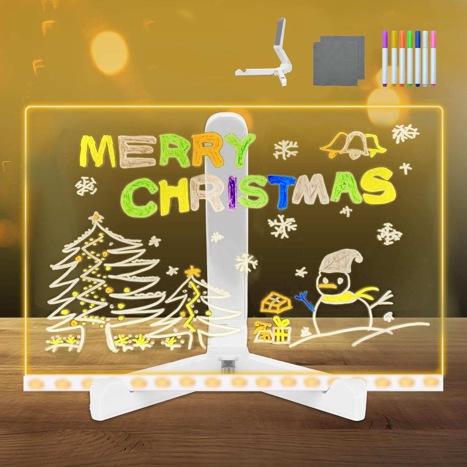 BTOOTB Tablero de Notas LED con Colores, 30 x 20 Tablero Acrílico de ...