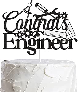 Amazon.com: Congrats Engineer Happy Graduation Cake Topper Class of ...