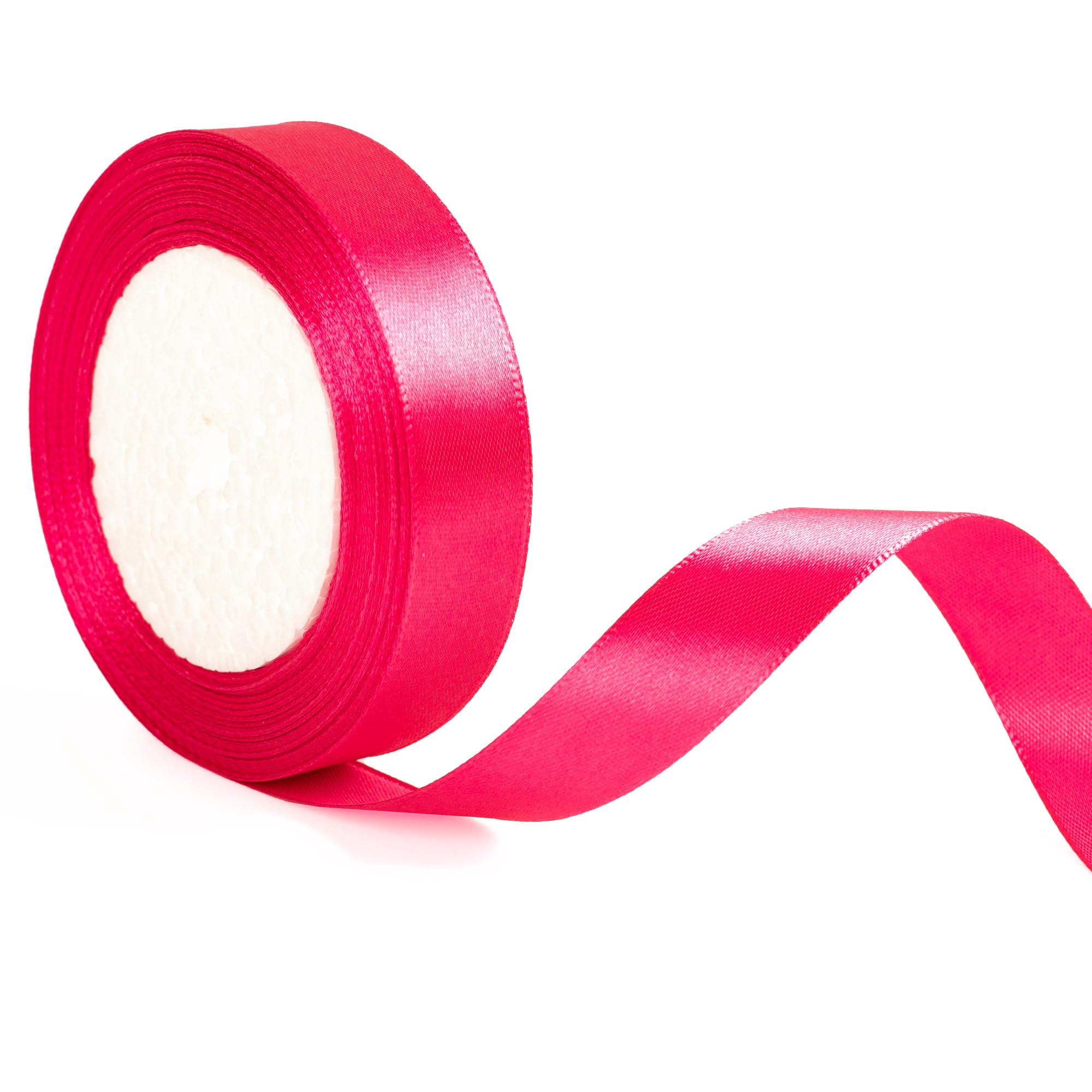 20mm Wide Hot Pink Ribbon for Gift Wrapping 22m, Bright Pink Ribbon ...