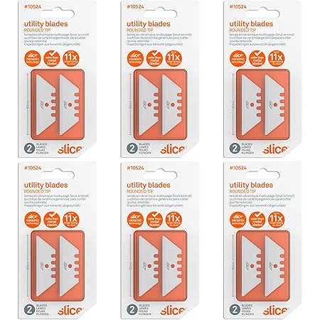 Amazon.com: Slice 10524 Ceramic Utility Blades (Rounded-Tip), Finger ...