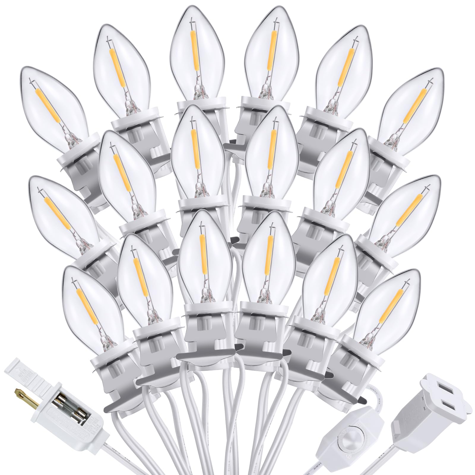Amazon.com: Meonum Christmas Village Lights Accessory Cord with 18 LED ...