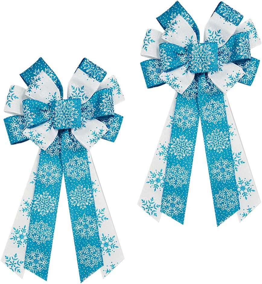 Amazon.com: ALIBBON 2 Pcs Summer Ocean Bows for Wreaths, Summer Wreath ...