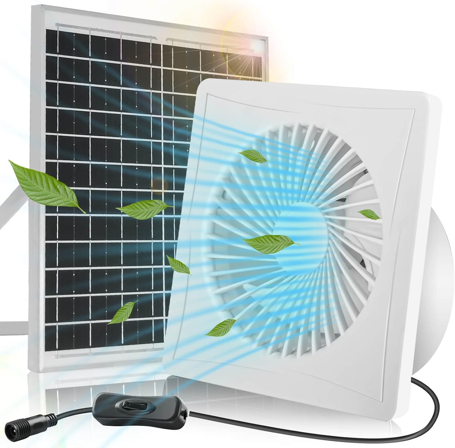 Amazon.com: SUNMORN 25W Solar Powered Exhaust Fan, 8 Inches, White ...