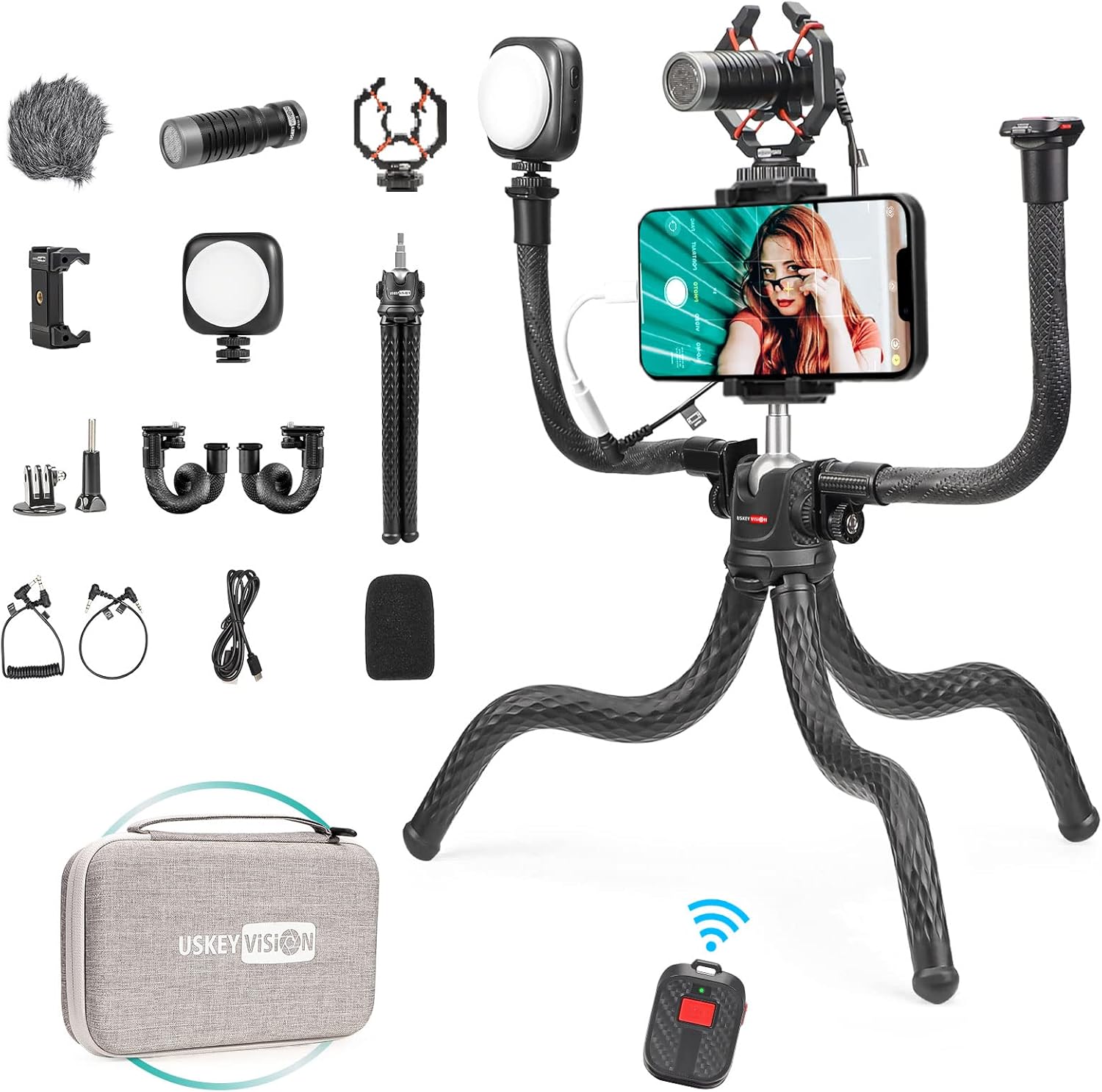 Buy USKEYVISION Flexible Vlogging Kit, YouTube Tiktok Starter Device ...