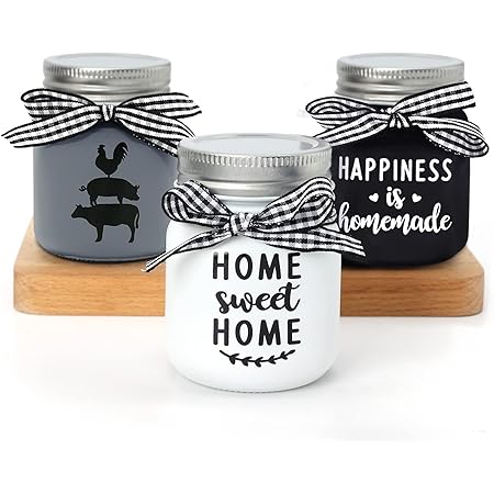 Amazon.com: Farmhouse Mini Mason Jar Decorations for Tiered Tray Small ...