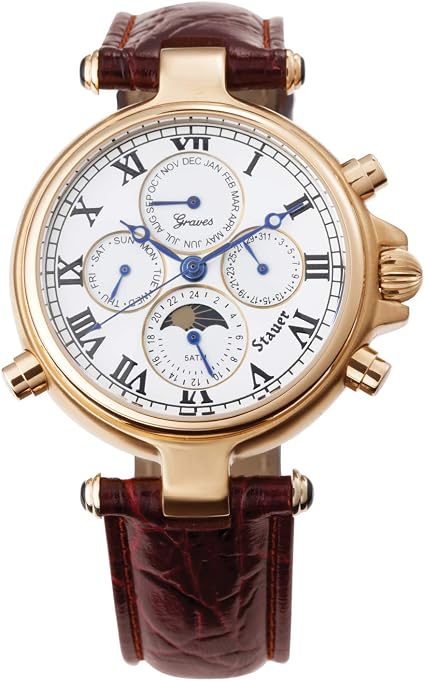 Amazon.com: Stauer Men's Automatic Gold-Finished Graves '33 Wrist Watch ...