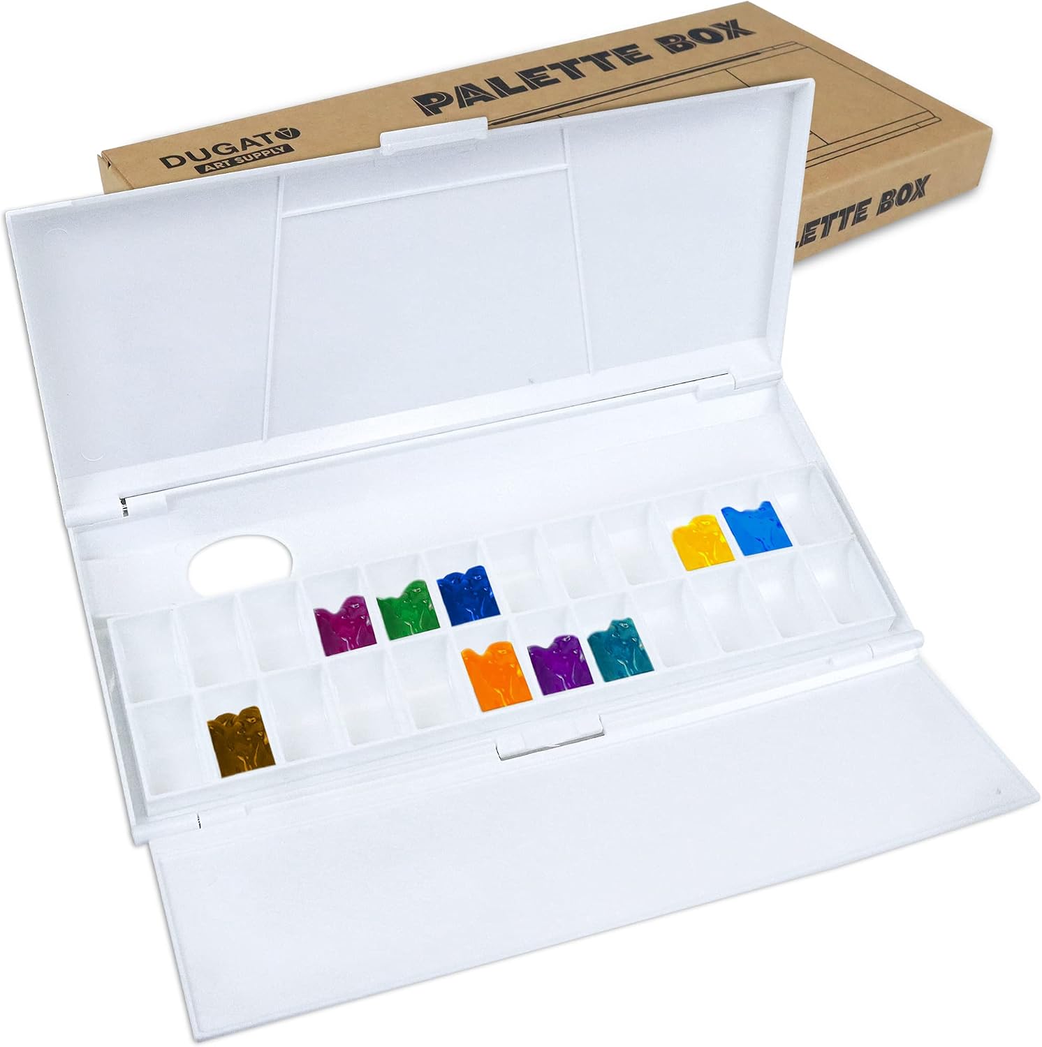 Buy Paleta de aquarela DUGATO, 24 poços e 3 áreas de mistura, paleta de ...