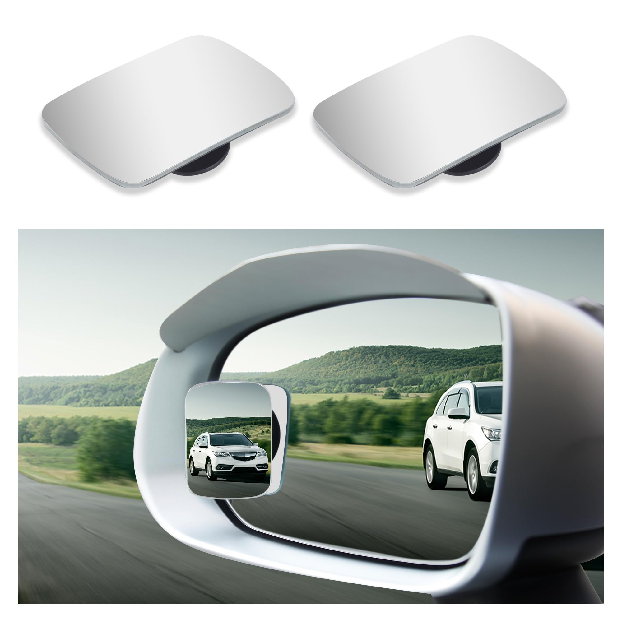 Amazon.com: 2PCS Car Blind Spot Mirror,360° Rotatable HD Wide Angle ...