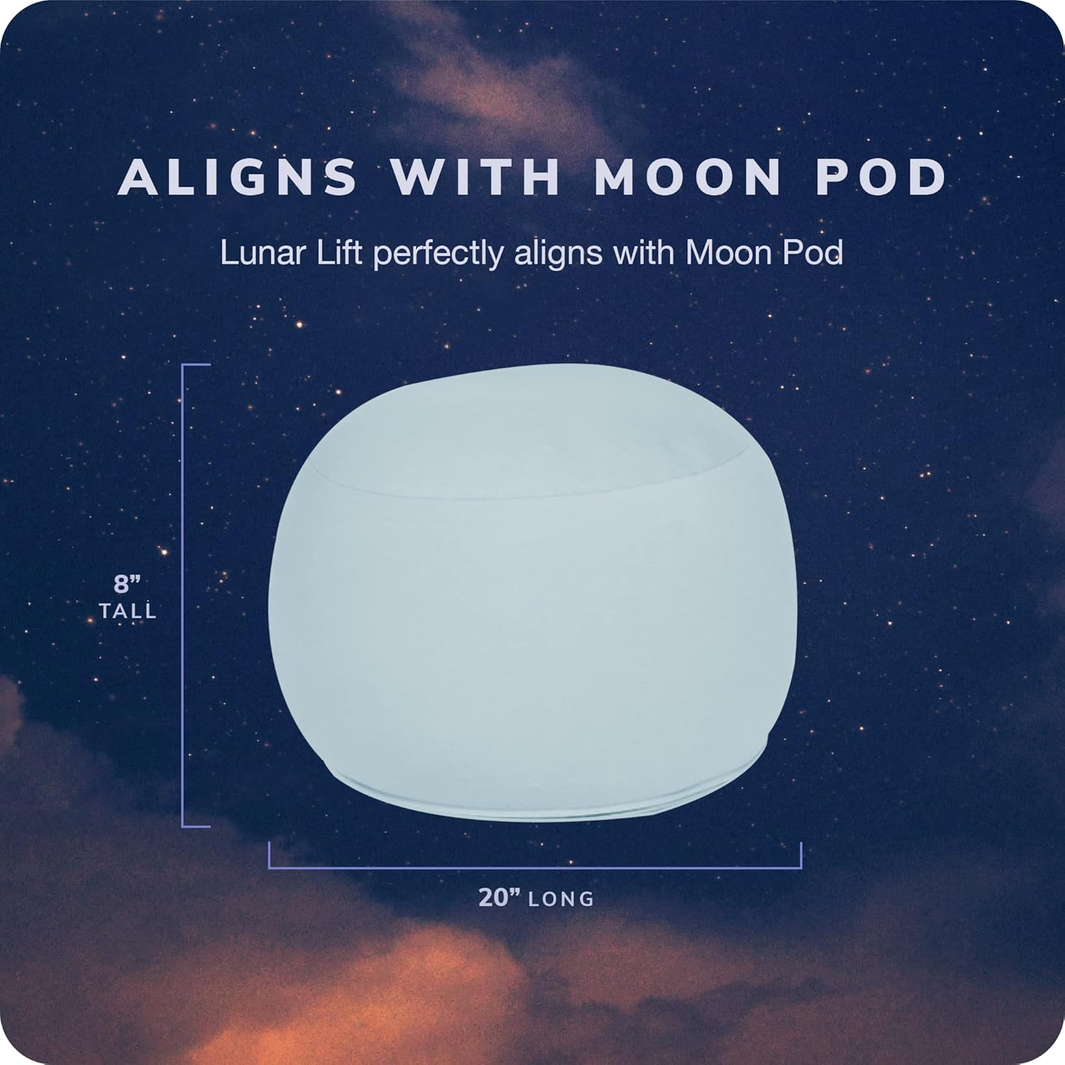 Moon Pod – Reposapiés de elevación lunar para puf, azul, el puf de ...