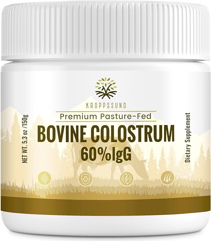 Amazon.com: Kroppssund Bovine Colostrum Powder Supplement 3000 mg ...