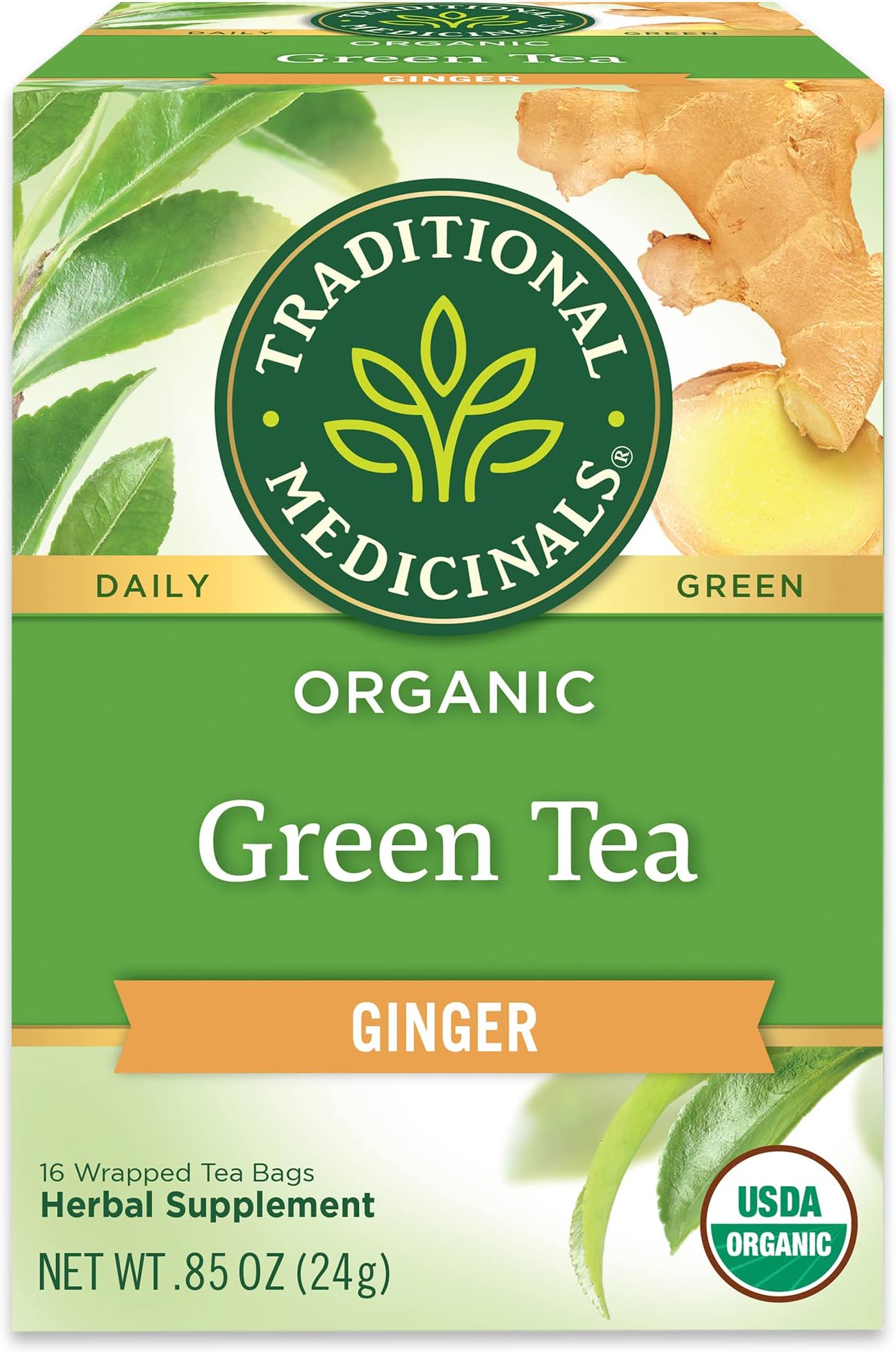 Amazon.com : Traditional Medicinals Tea, Organic Green Tea Ginger ...