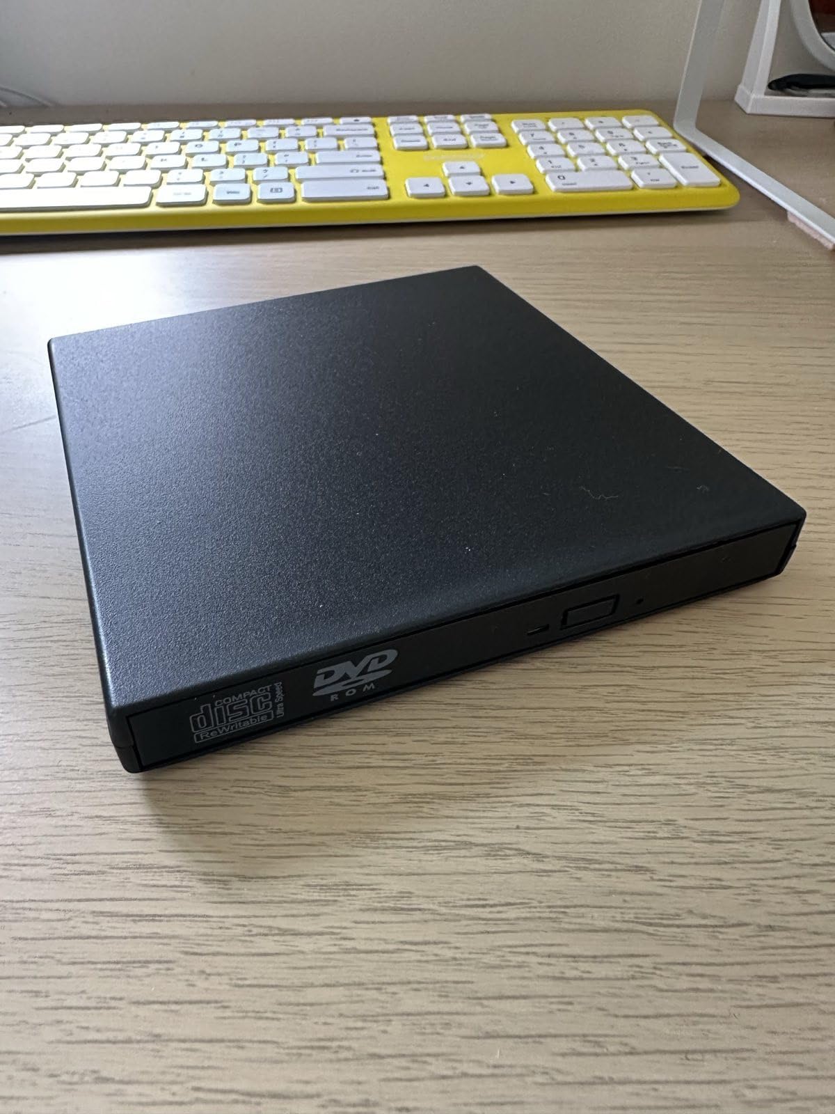 External CD DVD Drive, Slim Portable External CD Rewriter Burner Writer ...