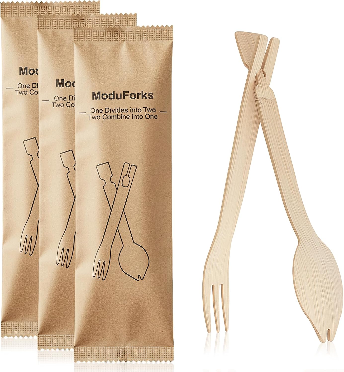 Amazon.com: DTFMZOV 30 Sets Chopsticks and Fork in ONE, 6.3 Inch ...