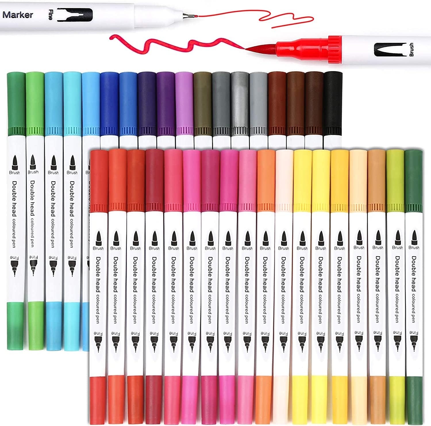AmazonBasics Felt Tip Marker Pens - Assorted Color, 24-Pack : Amazon ...