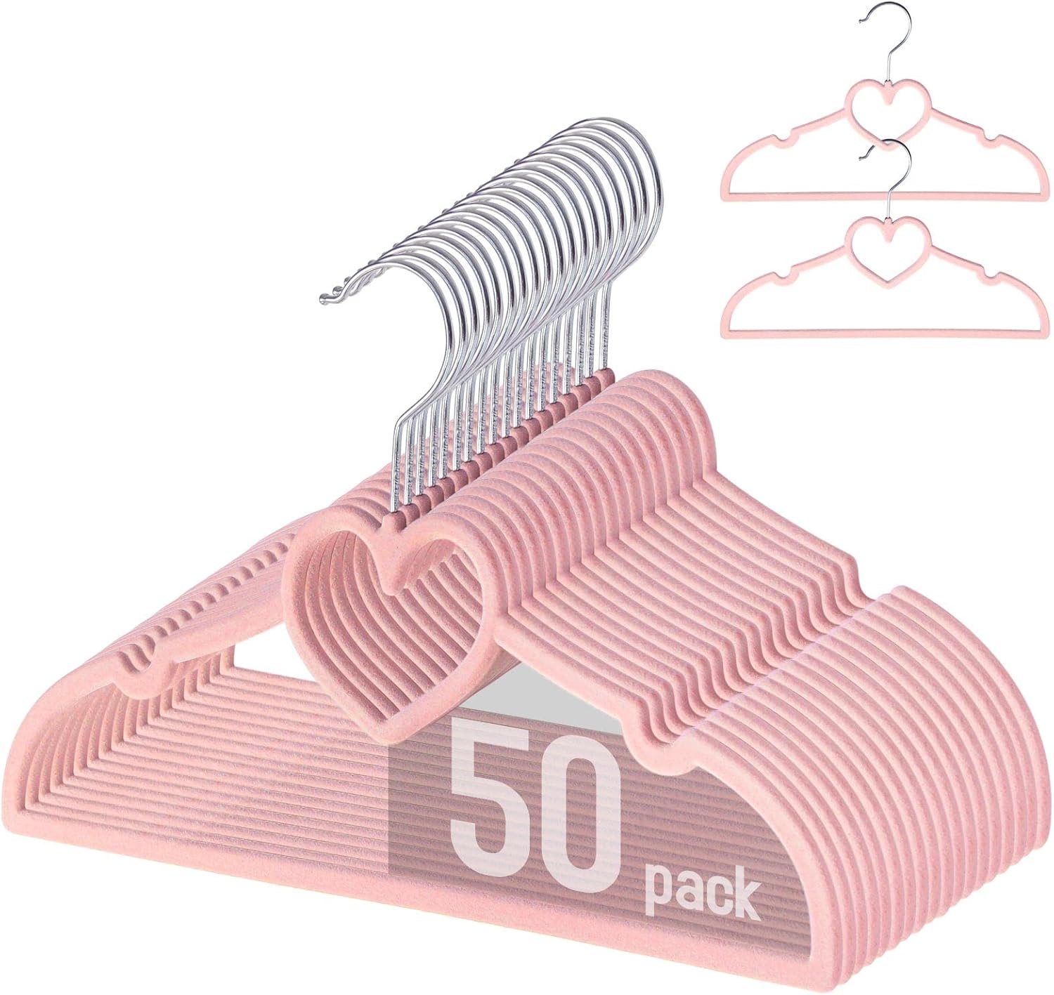 Amazon.com: GOSCHE Kids Velvet Hangers (12.8 Inch - 50 Pack), Non-Slip ...