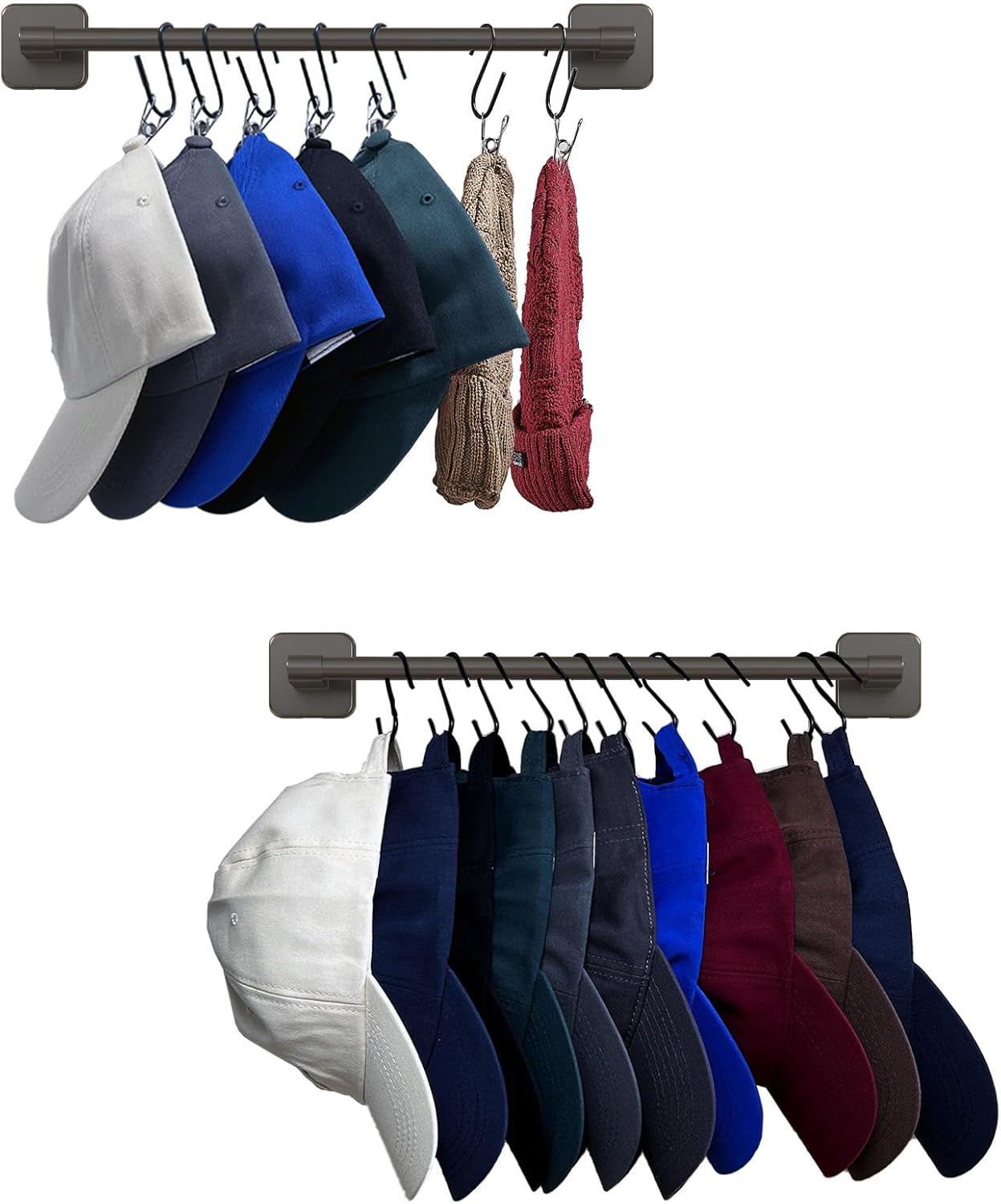 Amazon.com: Dr.DJ Hat Rack for Wall Self-Adhesive, Caps Organizer for ...