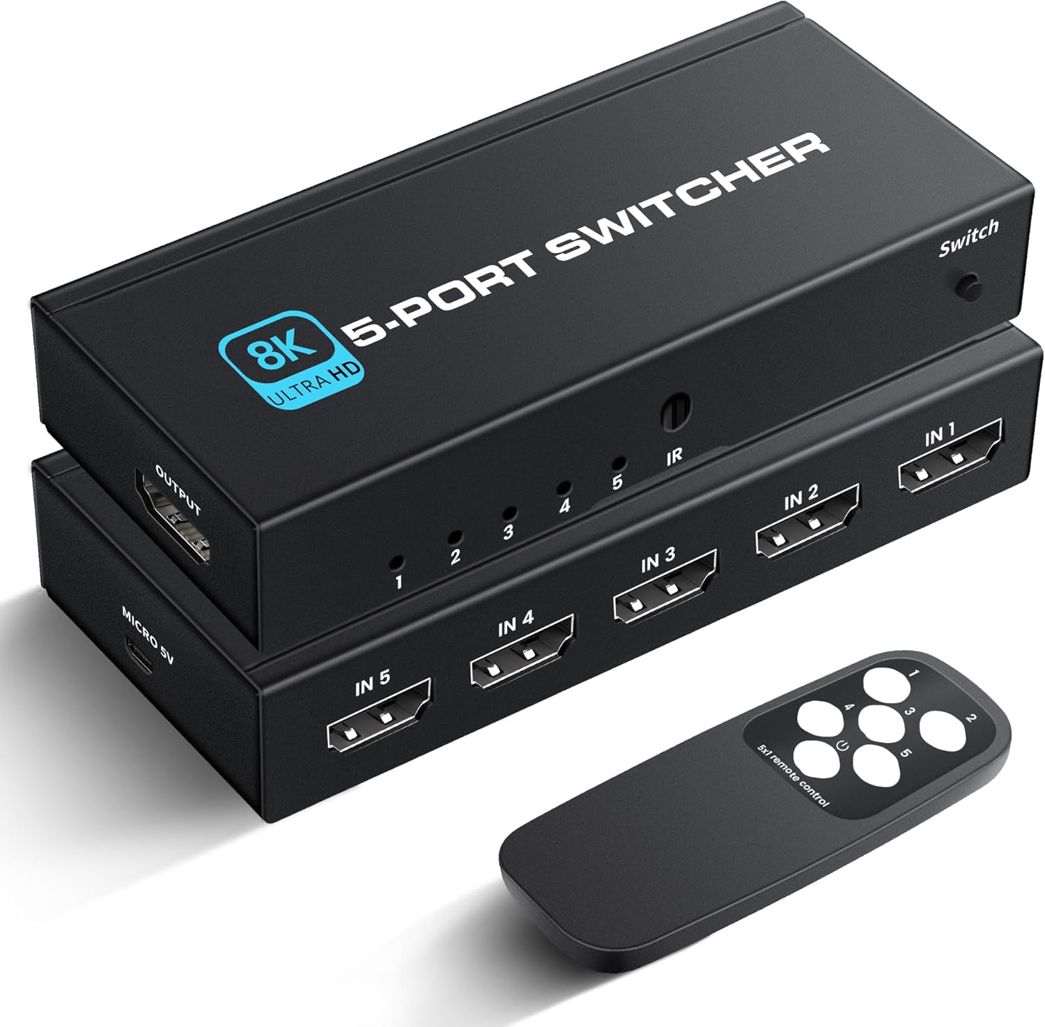 Amazon.com: NEWCARE HDMI 2.1 Switch, Ultra HD 8K HDMI Switch Box with Remote Supports 4K@120Hz ...