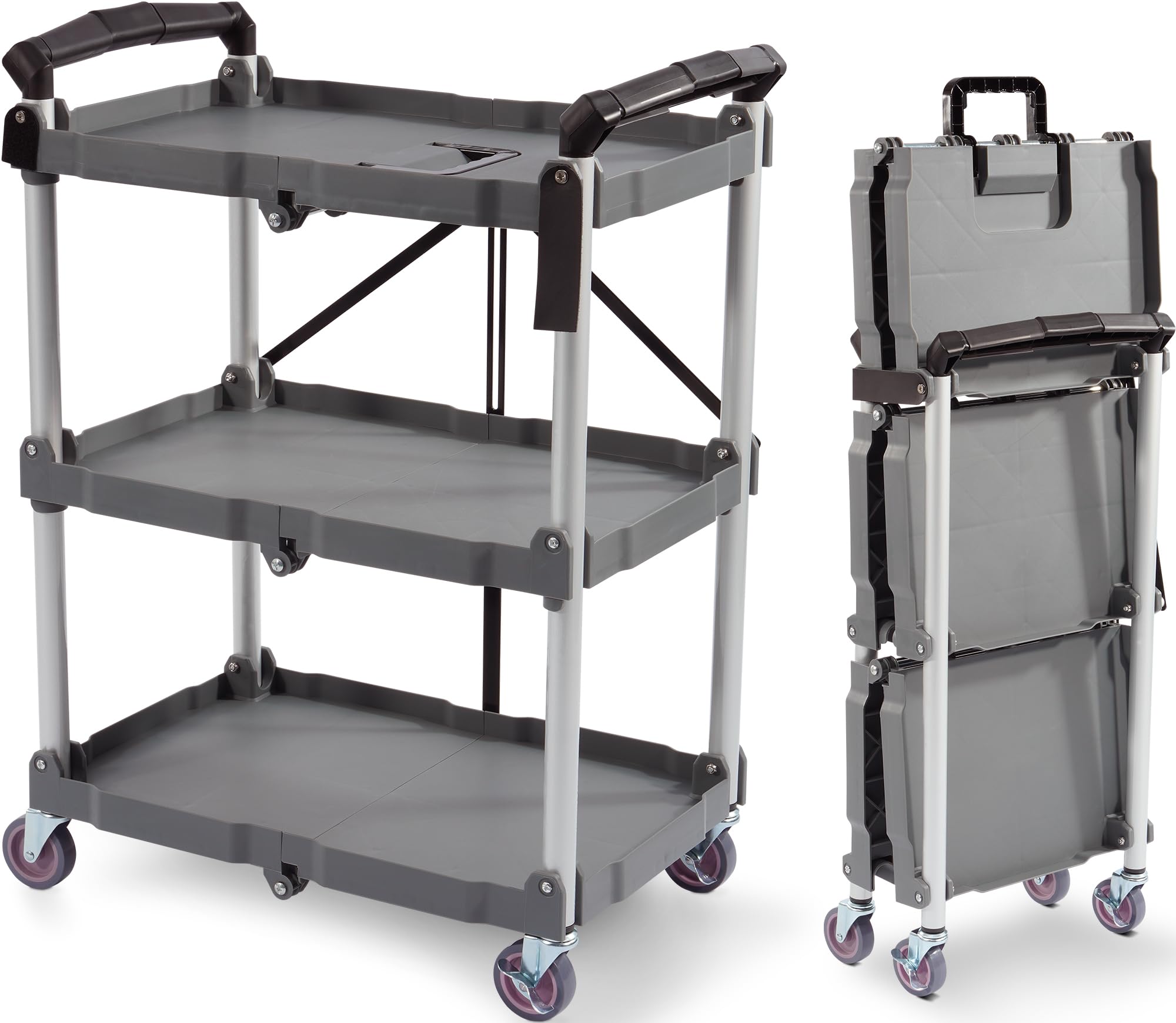 Snapklik.com : Elevon Aluminum Service Push Cart Portable Utility 3 ...
