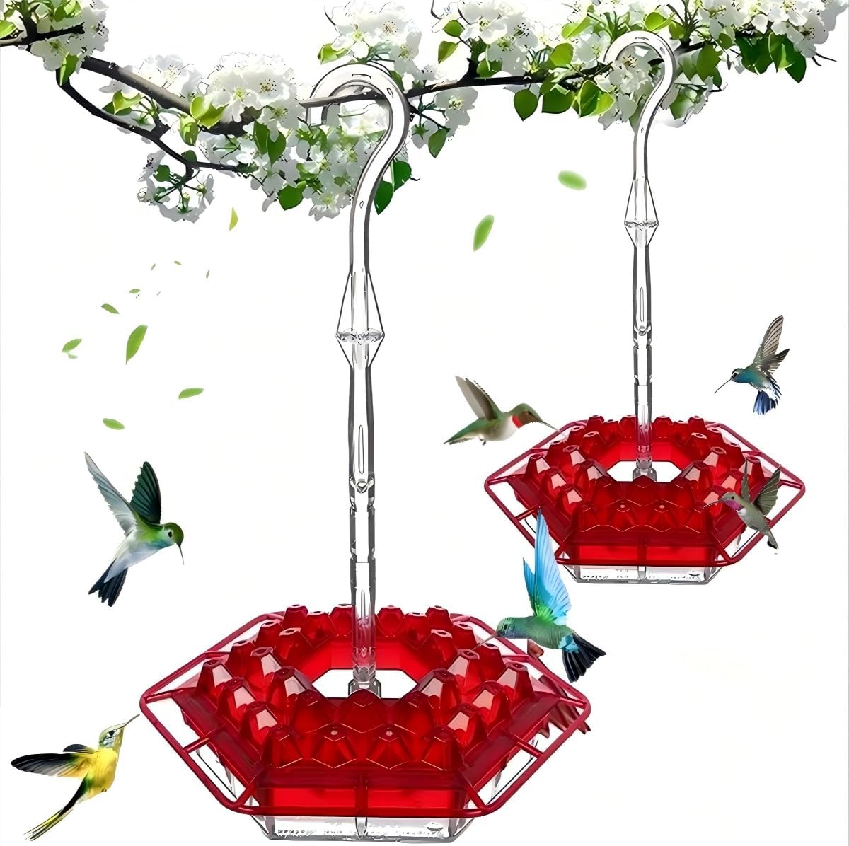 Amazon.com : 2 Pack Hummingbird Feeder for Outdoors - 2025 Hanging ...