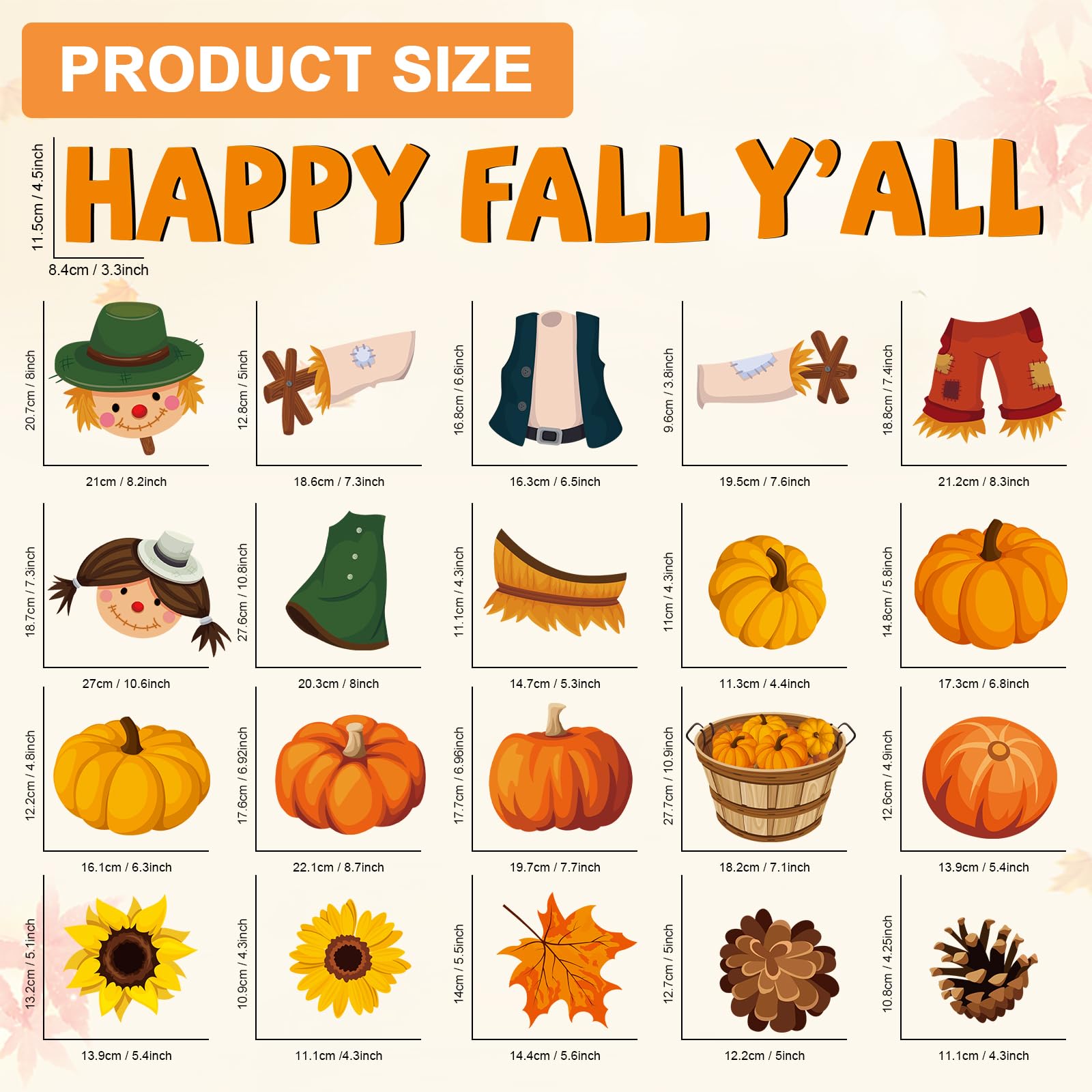 Snapklik.com : Fall Scarecrow Paper Bulletin Board Set Autumn Classroom ...