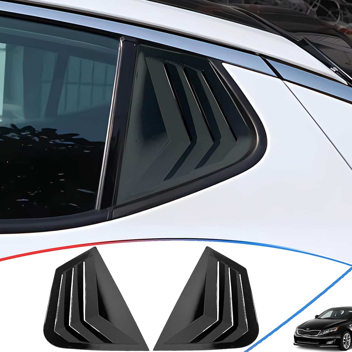 Amazon.com: MXkanos Window Louvers, for Kia Optima/K5 2011 2012 2013 ...