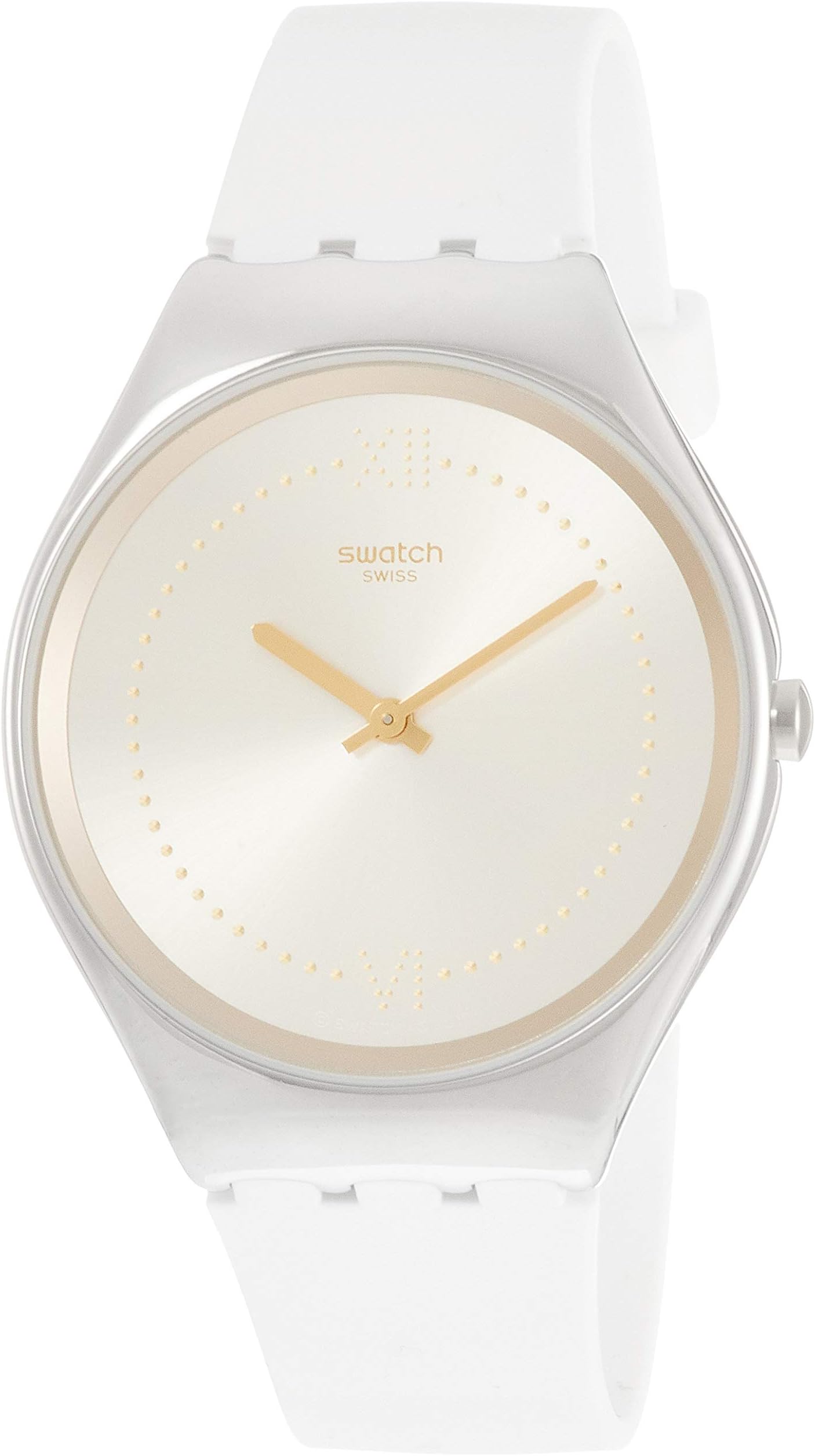 Swatch Damen Analog Quarz Uhr mit Silikon Armband SYXS108 : Amazon.de ...