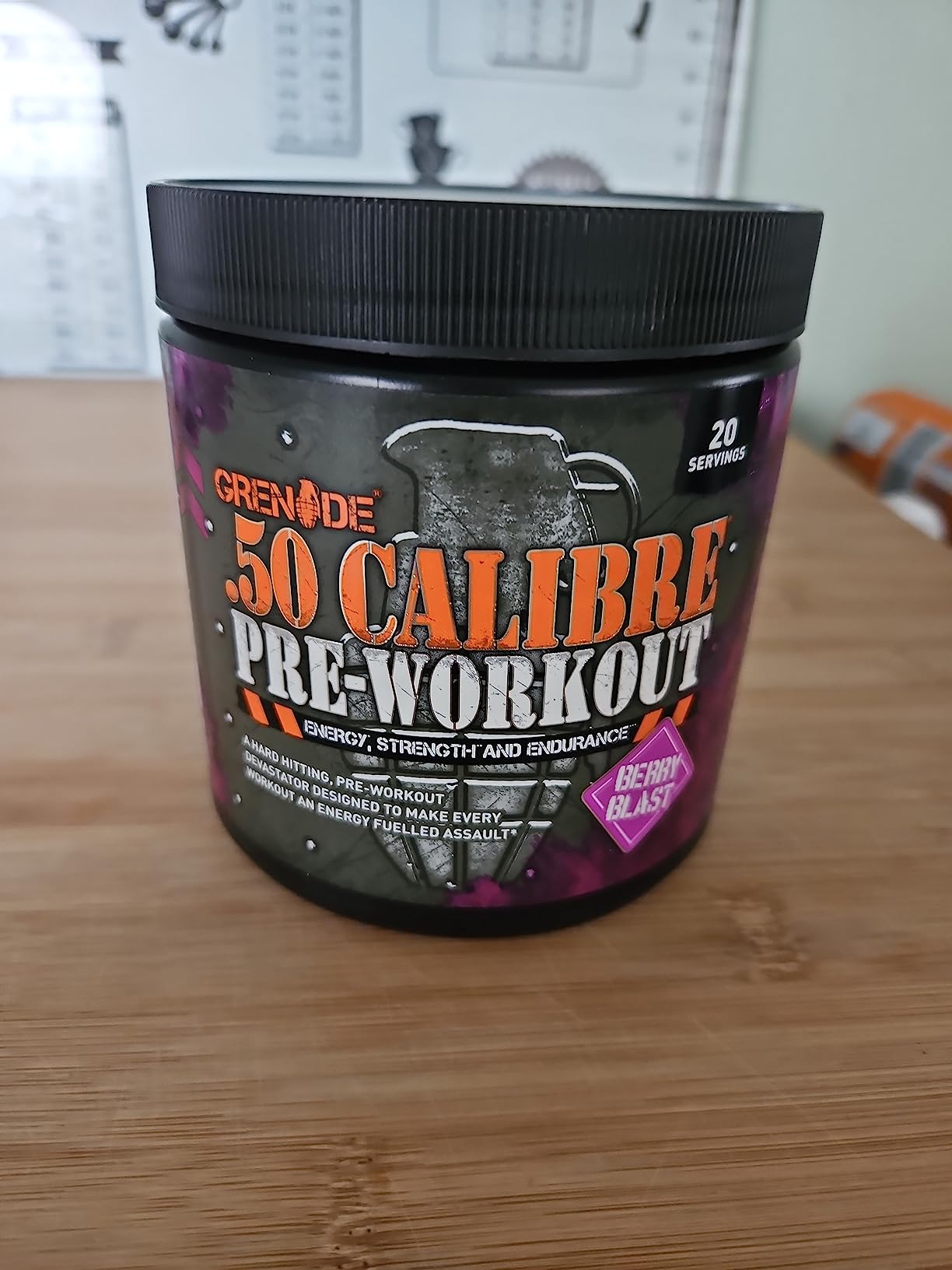 Grenade 50 Calibre Pre Workout Devastation - Berry Blast, 20 Servings : Amazon.co.uk: Health ...