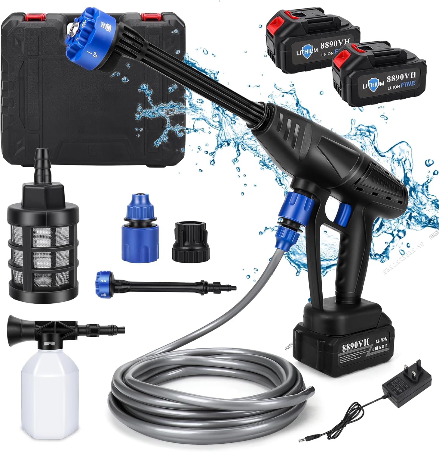 Cordless High Pressure Cleaner, Portable High Pressure Cleaner with 6 ...