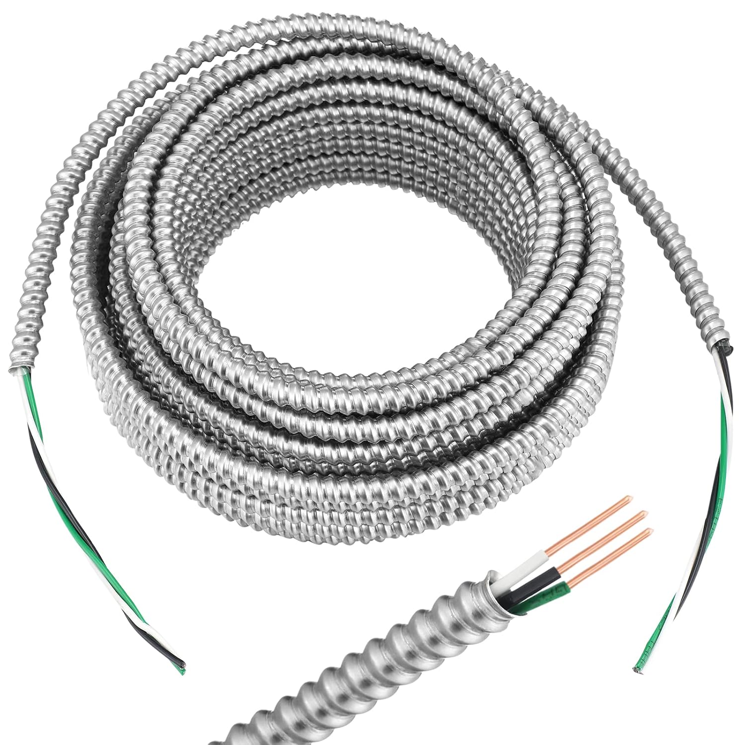 Kingdder Metal Clad Cable, Wire with Ground, Cable with Aluminum Armor ...