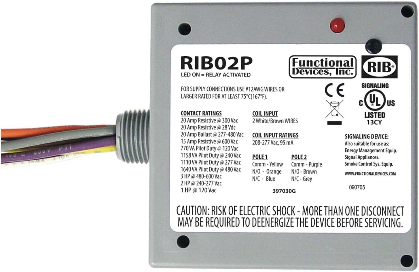 Amazon.com: Functional Devices Rib RIB02P Power Control Enclosed Relay ...
