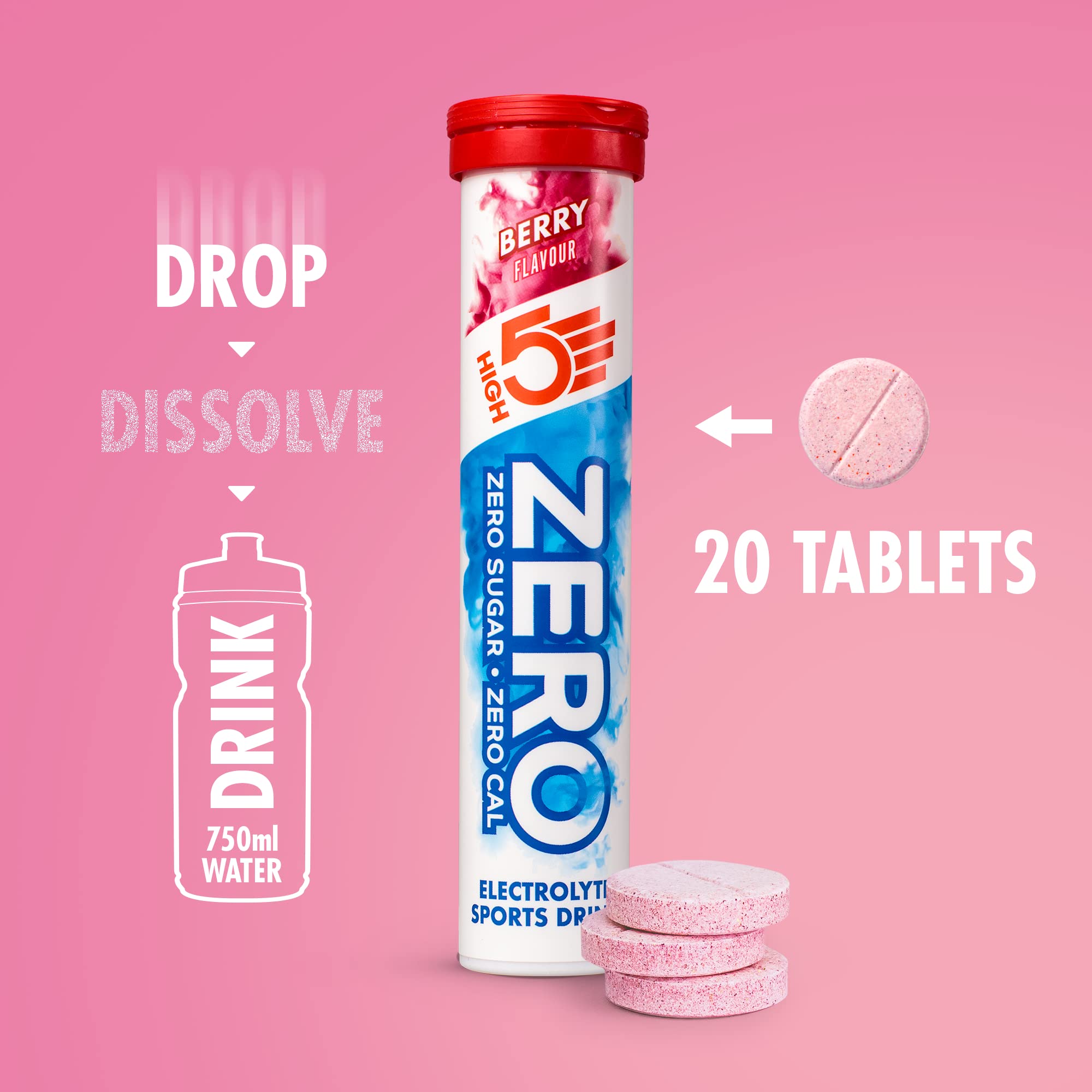 Buy HIGH5 ZERO Electrolyte Hydration Rehydration Tablets Added Vitamin