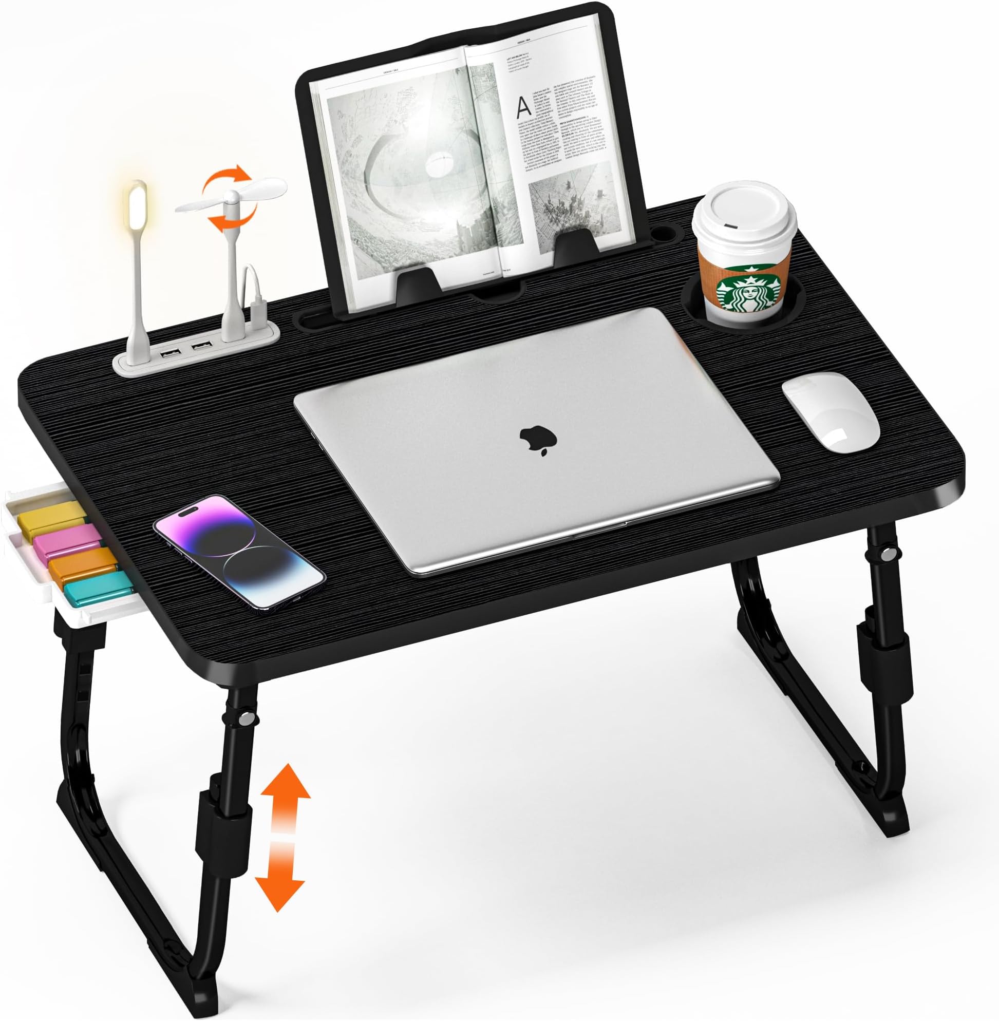 Amazon.com: Laptop Bed Tray Table, Adjustable Laptop Bed Stand Lap Desk ...