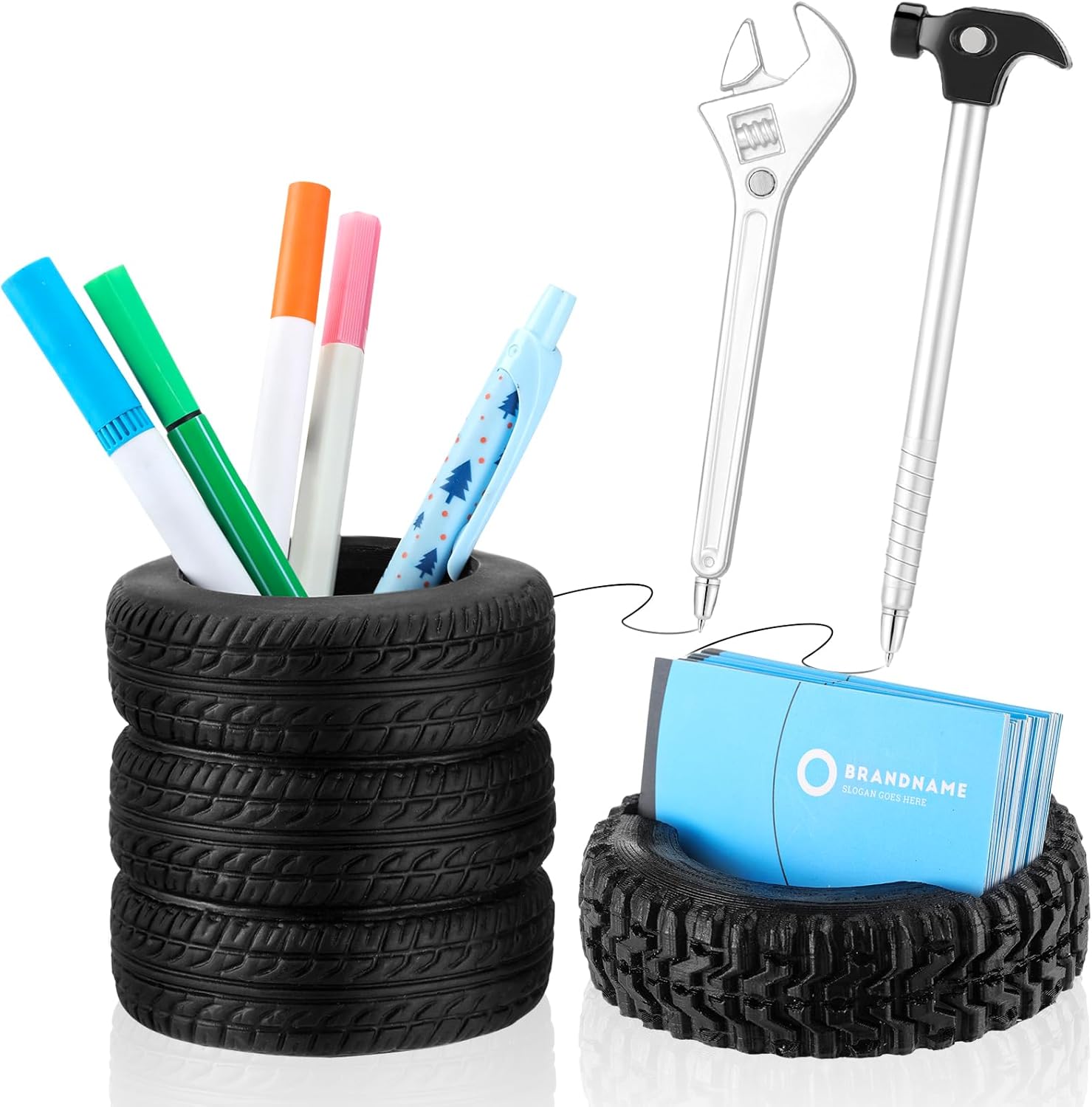 Amazon.com: Eersida 4 Pcs Tire Shape Stationery Set Tire Shaped Pen ...