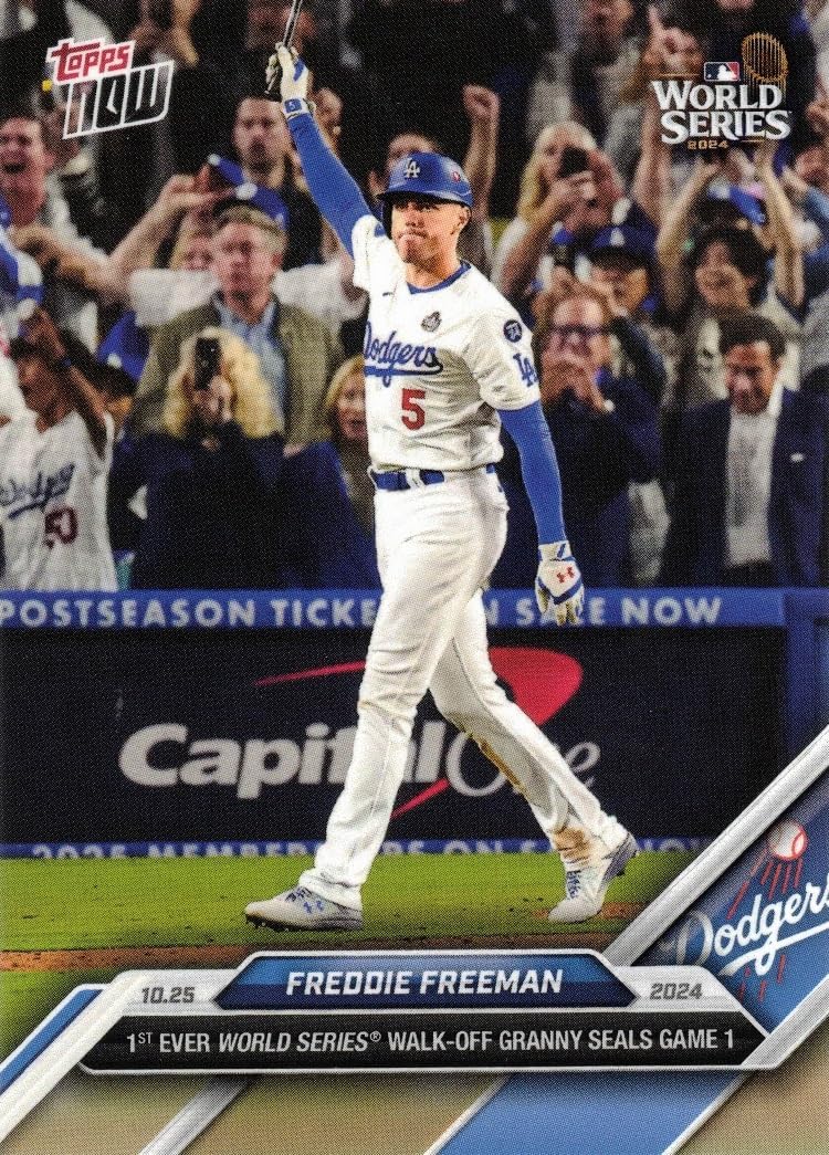 Amazon.com: 2024 Topps Now #866 Freddie Freeman Baseball Card Dodgers - Hits Walk-Off Grand Slam ...