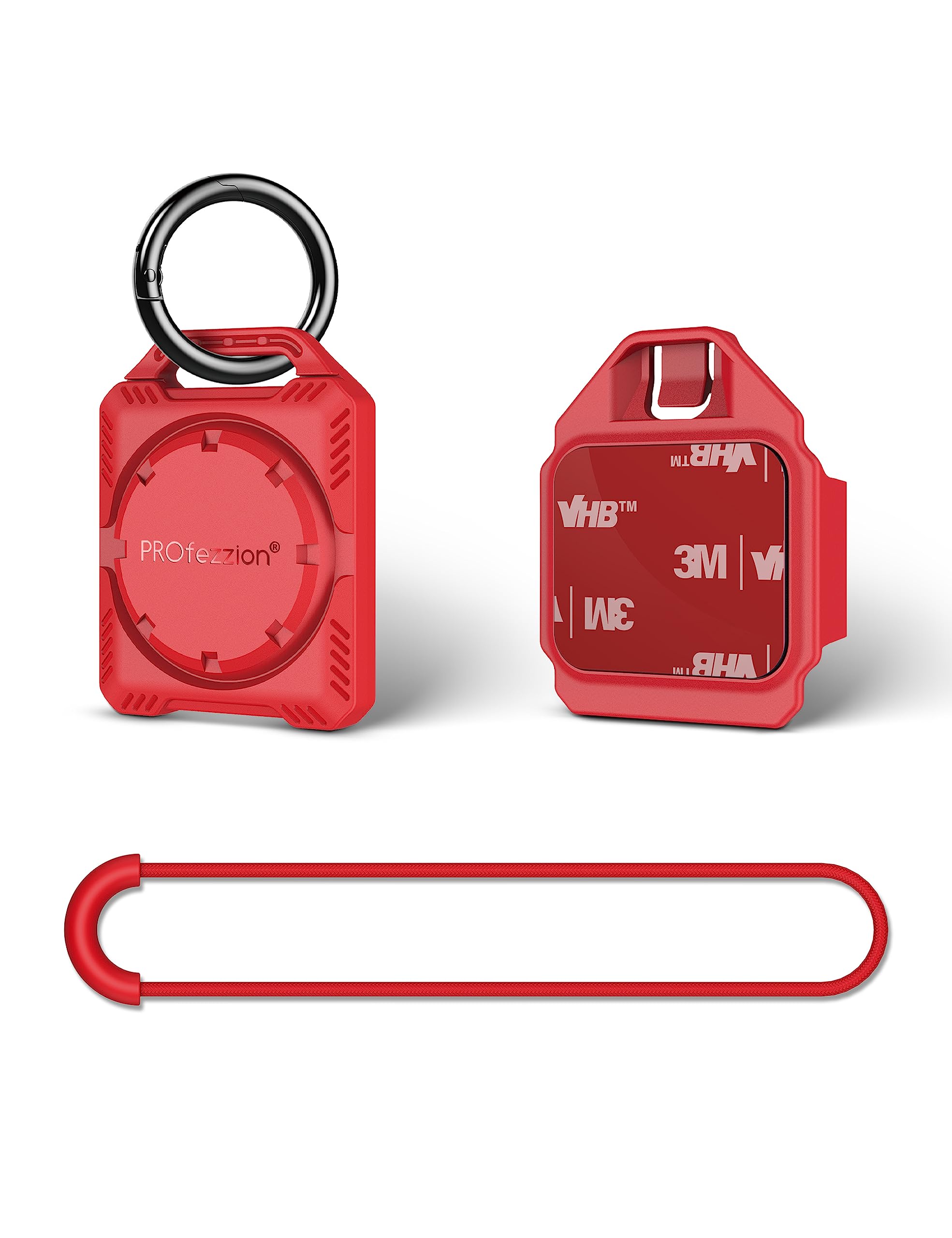 Amazon.com: PROfezzion Secure AirTag Holder Air Tag Case with Key Ring ...