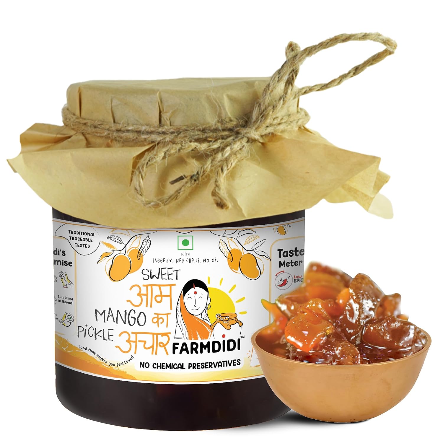 FarmDidi Sweet Mango Pickle with Jaggery 1kg | Homemade Aam ka Meetha ...