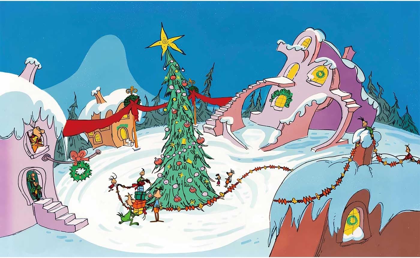 Amazon.com : 5.9X 3.6ft Welcome to Whoville Backdrop Snow Winter Whoville Christmas Banner ...