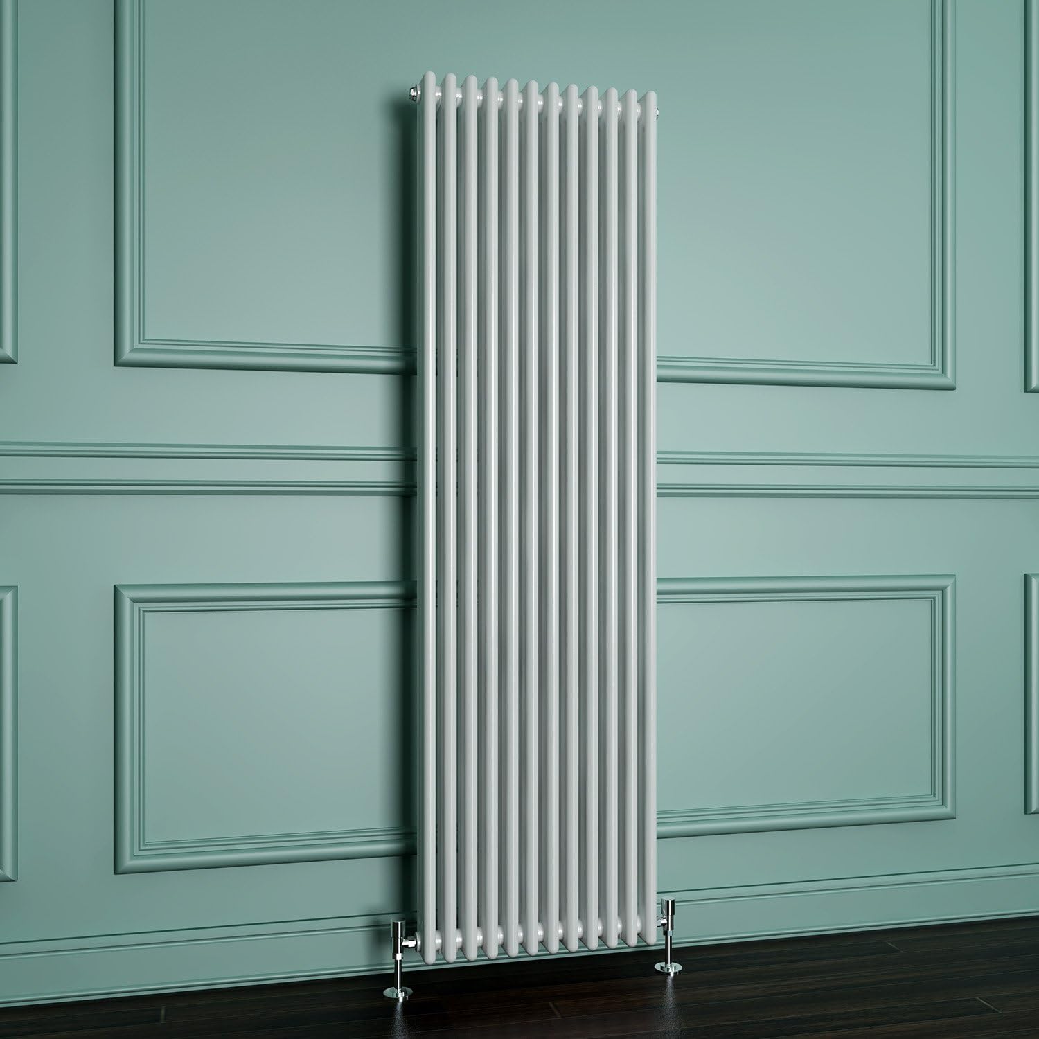 ELEGANT Traditional Radiator 1800 x 560 mm White Cast Iron Triple ...