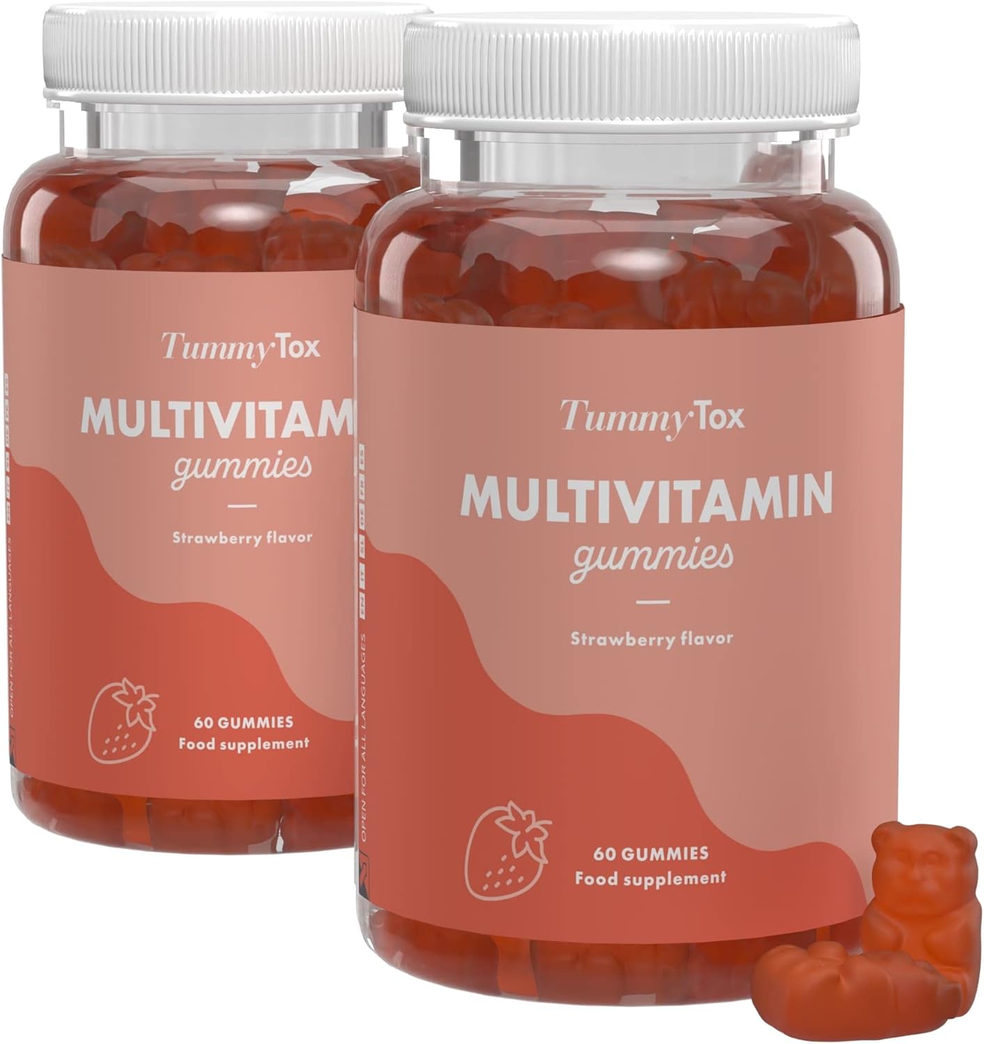 Tummy Tox Multivitamin Gummies - Gummy Bears with Biotin, Folic Acid ...