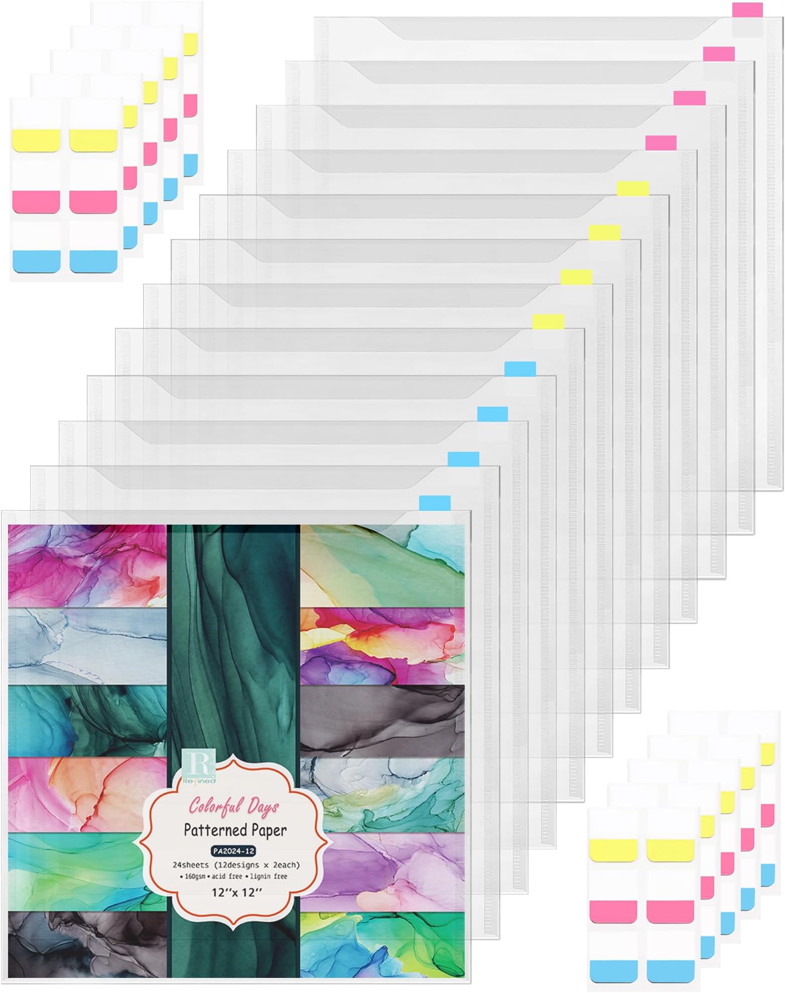 Amazon.com : Anvin 12 Pcs Scrapbook Storage Organizer - 12 x 12 Inch ...