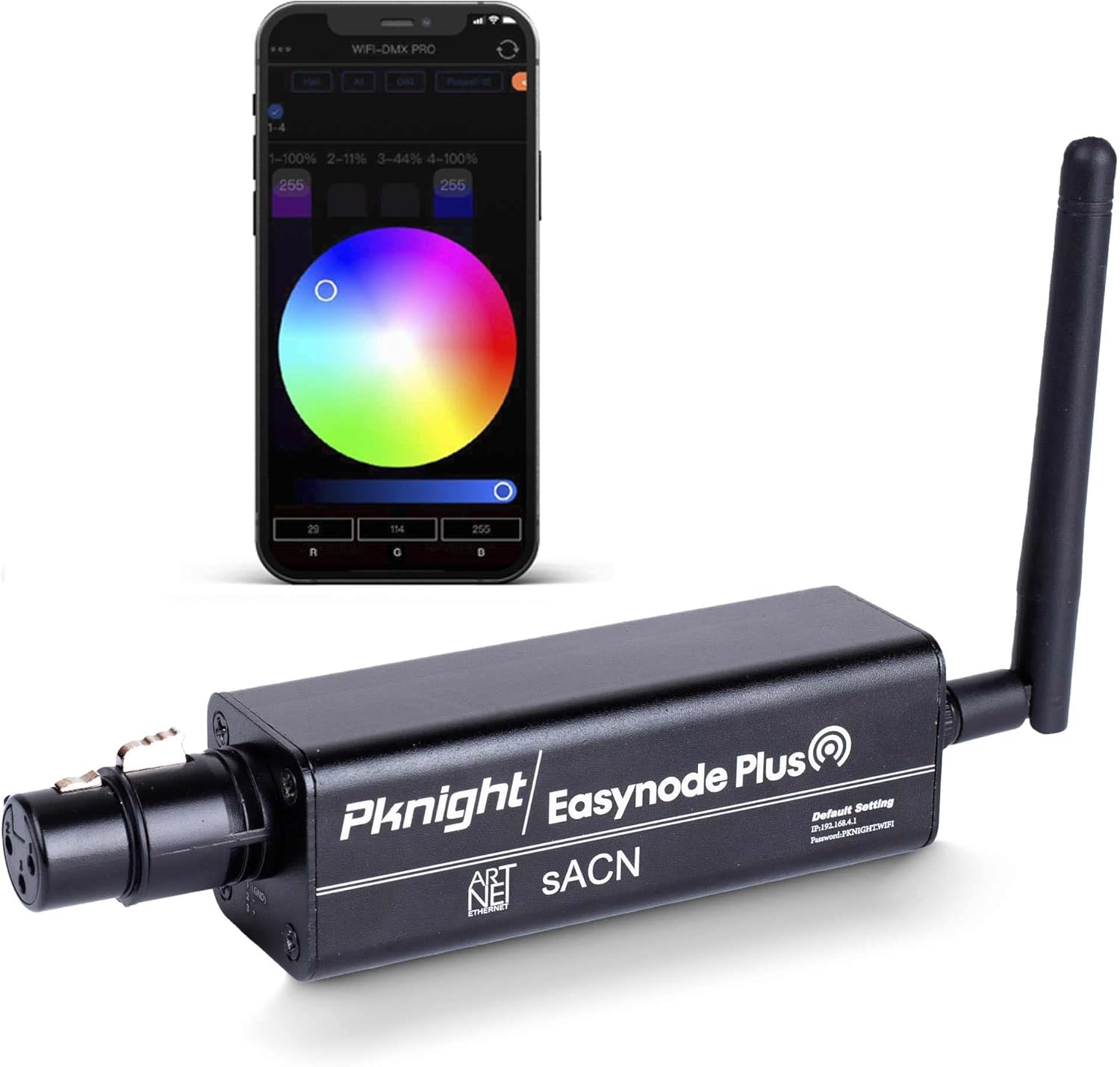 Amazon.com: Pknight 2.4G Wireless WiFi DMX Easynode Plus 3 Pin Mini DMX ...